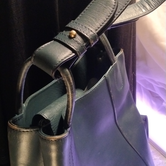 RADLEY LONDON | Bags | Radley London Leather Bucket Bag In Navy Strong ...